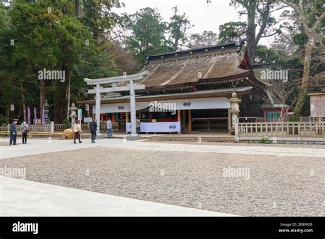 Worship Hall Of Kashima Jingu Shrine Stock Photo Alamy