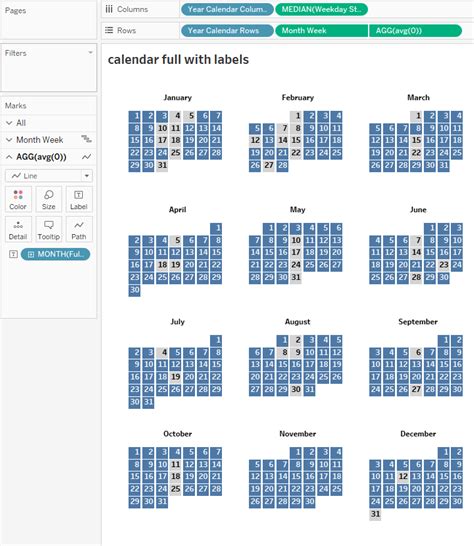 Tableau Tip Calendar View Part 4