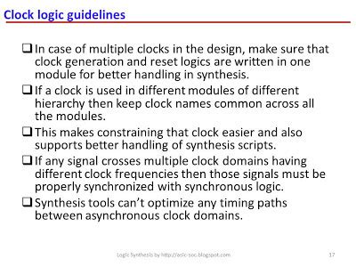ASIC System On Chip VLSI Design Clock Logic Guidelines