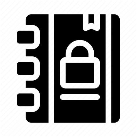 notepad padlock private secure notes security lock icon