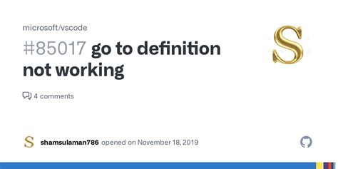 Go To Definition Not Working Issue Microsoft Vscode Github