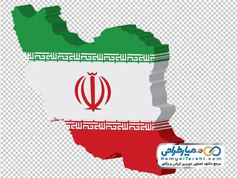 دانلود تصویر سه بعدی نقشه ایران به رنگ پرچم 11011222 همیار طراحی