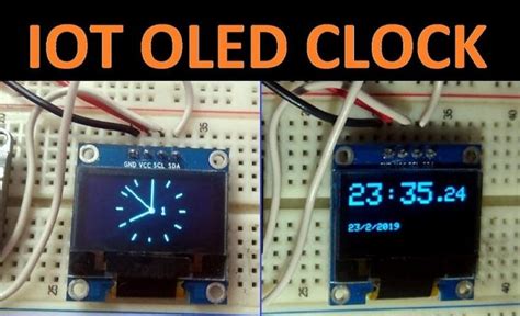 Iot Based Analogdigital Oled Clock Using Nodemcu Internet Clock Iot