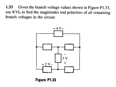 Solved 133 Given The Branch Voltage Values Shown In Figure