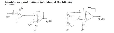 Solved Calculate The Output Voltages Vout Values Of The