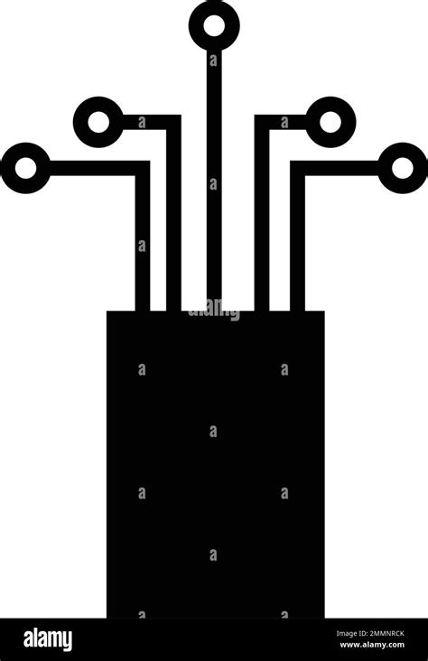Optical Fiber Flat Line Vector Icons Network Connection Computer Wire