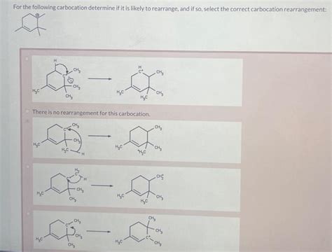 Solved For The Following Carbocation Determine If It Is