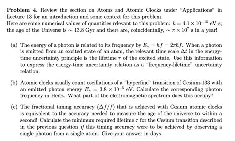 Solved Problem Review The Section On Atoms And Atomic Chegg Com