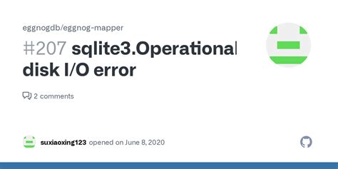 sqlite3 operationalerror disk i o error · issue 207 · eggnogdb eggnog