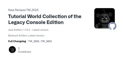 Release Tutorial World Collection Of The Legacy Console Edition · Loweredgames Tutorial World