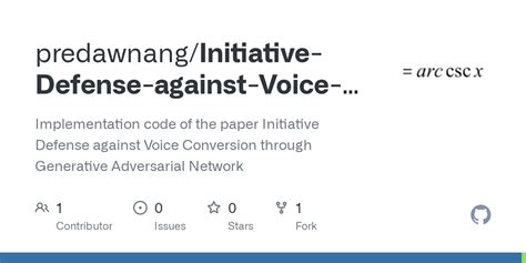 Github Predawnanginitiative Defense Against Voice Conversion Through