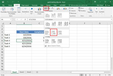 Cara Nak Buat Gantt Chart Di Excel