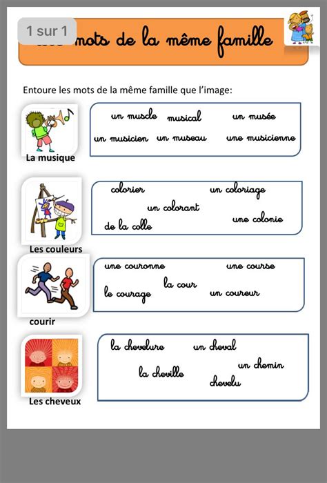 Pingl Par Jessica Sur Ce Familles De Mots Vocabulaire Exercice Hot Sex Picture