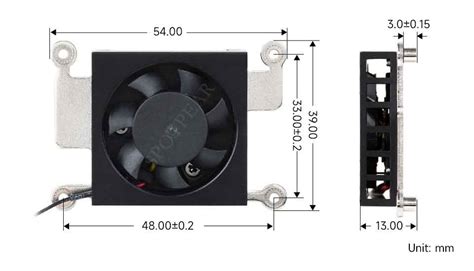Cm5 Cooling Fan 5v 3007 For Raspberry Pi Compute Module 5 Low Noise
