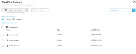 Spanning Backup For Microsoft SharePoint Online Lists Backup Kaseya