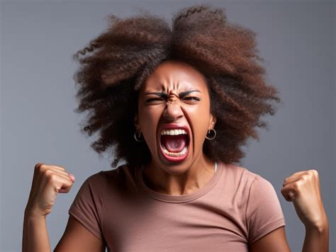 Premium AI Image African Woman Emotional Dynamic Pose