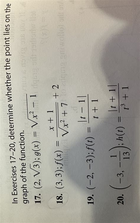 Solved In Exercises 17 20 Determine Whether The Point Lies
