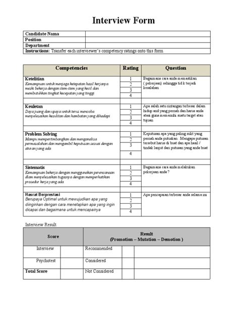 Interview Form Pdf Interview Form Pdf