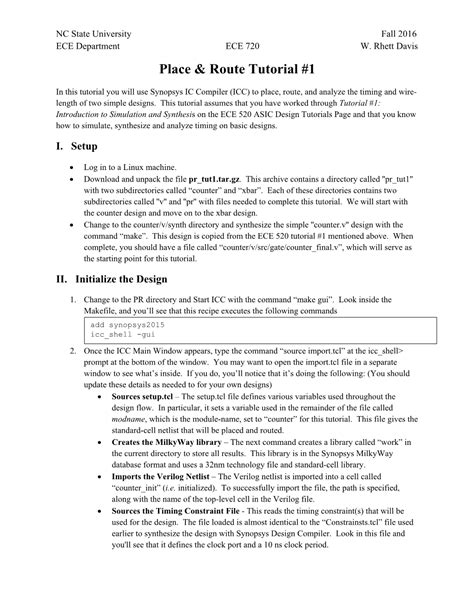 Place And Route Tutorial 1 Docslib