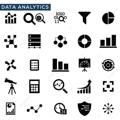 Analytics Data Analysis Vector Hd Images Data Analysis Icons Set
