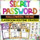 Secret Password Classroom Management Routines Strategy Halloween Theme