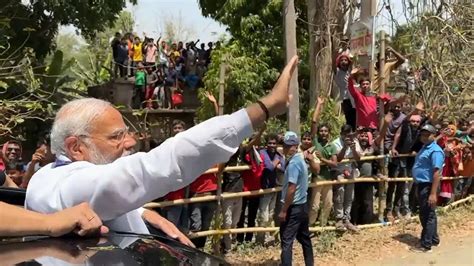 Pm Modi ফের কৃষ্ণনগরের Bjp প্রার্থীর সমর্থনে বড় সভা মোদীর রোড শোতে