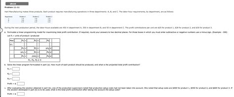 Solved EBook Problem 11 11 Begin Array Cccc Text Chegg