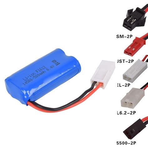 64v 500mah 15c 14500 Li Ion Battery Rc Toys Batte Grandado