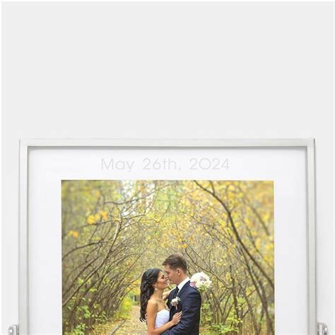 Engraved Silver Floating 5x7 Wedding Picture Frame
