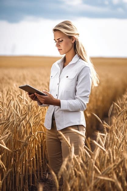 Premium Ai Image Shot Of A Young Female Biologist Using A Digital