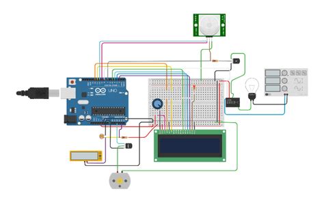 circuit design sensor lcd tinkercad