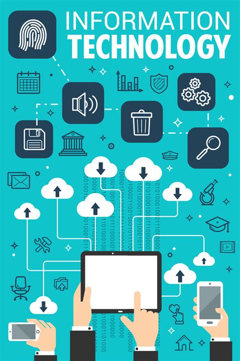 Information Technology Web Internet Vector Poster 13210634 Vector Art