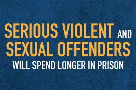 Serious Violent And Sexual Offenders To Spend Longer In Prison Govuk