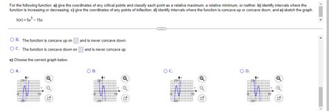 solved for the following function a give the coordinates