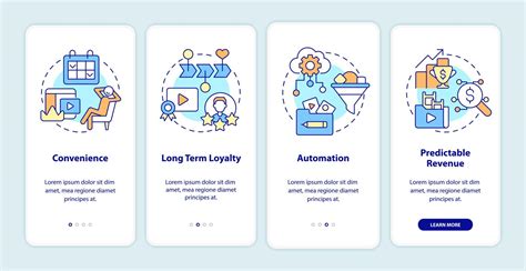 Benefits Of Subscription Based Services Onboarding Mobile App Screen