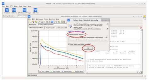 how to setup and run a stand alone ansys cfx project in interactive