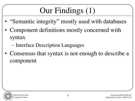 Ppt Semantic Integrity In Component Based Development Powerpoint