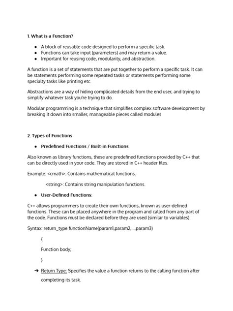 Comp Sci Functions Pdf Parameter Computer Programming C