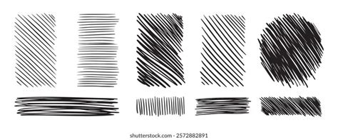 Doodle Hand Drawn Hatching Texture Lines Stock Vector Royalty Free