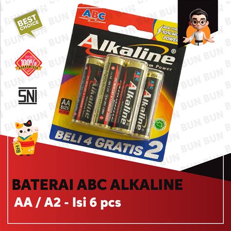 Jual Baterai ABC Alkaline AA A Isi Batre Alkaline Shopee Indonesia