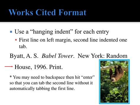 PPT Works Cited Format PowerPoint Presentation Free Download ID