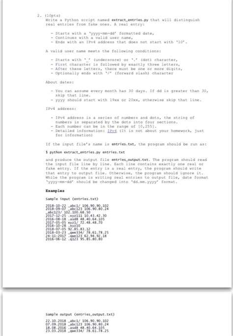 solved 2 10pts write a python script naned extract
