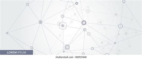 Abstract Connect Molecule Banner Science Structure Stock Vector Royalty Free 583919440