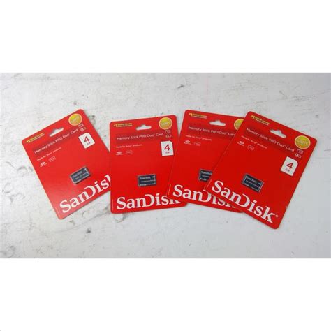 Memory Stick Pro Duo Cards 4 Pieces Property Room