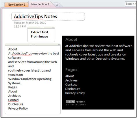 Office OneNote Extract Text From Image OCR