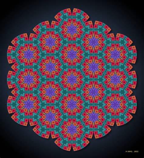 hexagonal tiling with equilateral shapes by n gons on deviantart