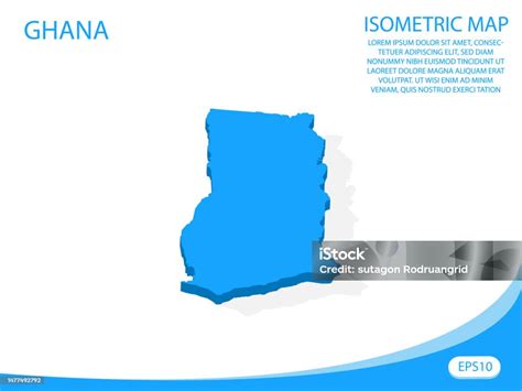 가나 블루 맵의 현대 벡터 아이소메트릭 개념 맵에 대한 요소 흰색 배경은 편집하고 사용자 정의하기 쉽습니다 10회 3차원 형태에 대한 스톡 벡터 아트 및 기타 이미지