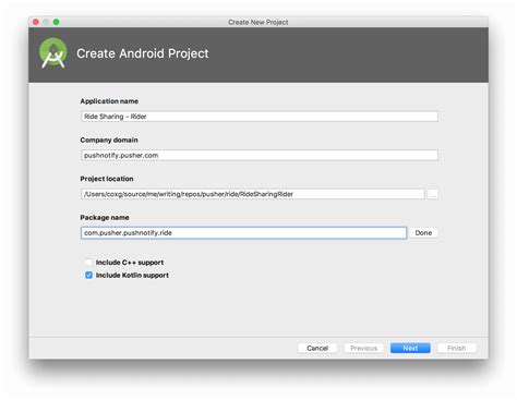 build a kotlin ride sharing app with push notifications