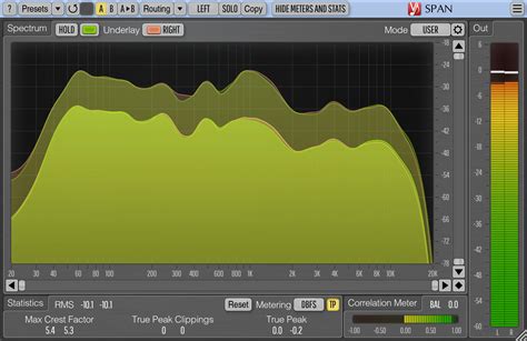 Span By Voxengo Analyser Monitor Plugin Vst Vst3 Audio Unit Aax