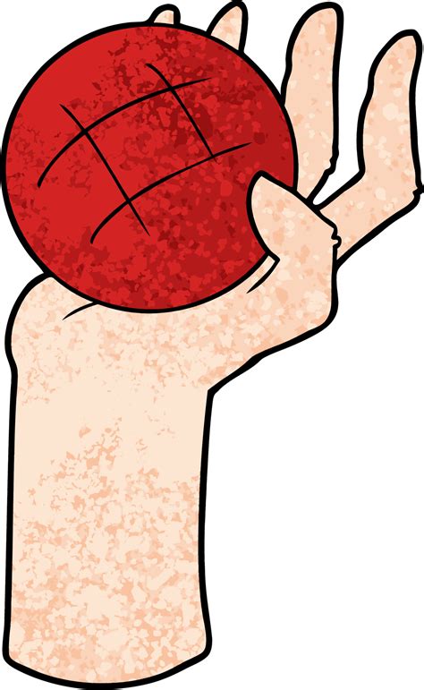 Cartoon Hand Throwing Ball 45135416 Png